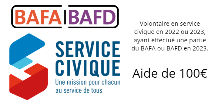 Volontaire en service civique, bénéficiez d'une aide de 100€ pour le BAFA/BAFD en 2023. - STAJ ...